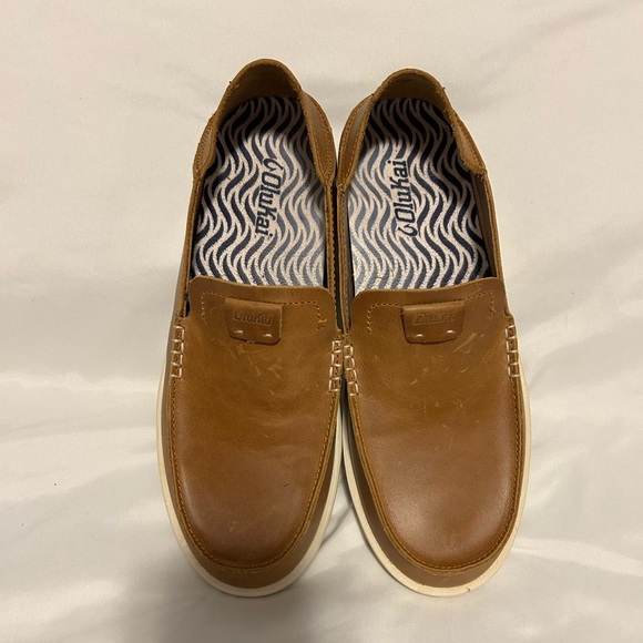 OluKai | Shoes | Olukai Kakaha Nia Mens Leather Slipon Shoes Fox Nib ...